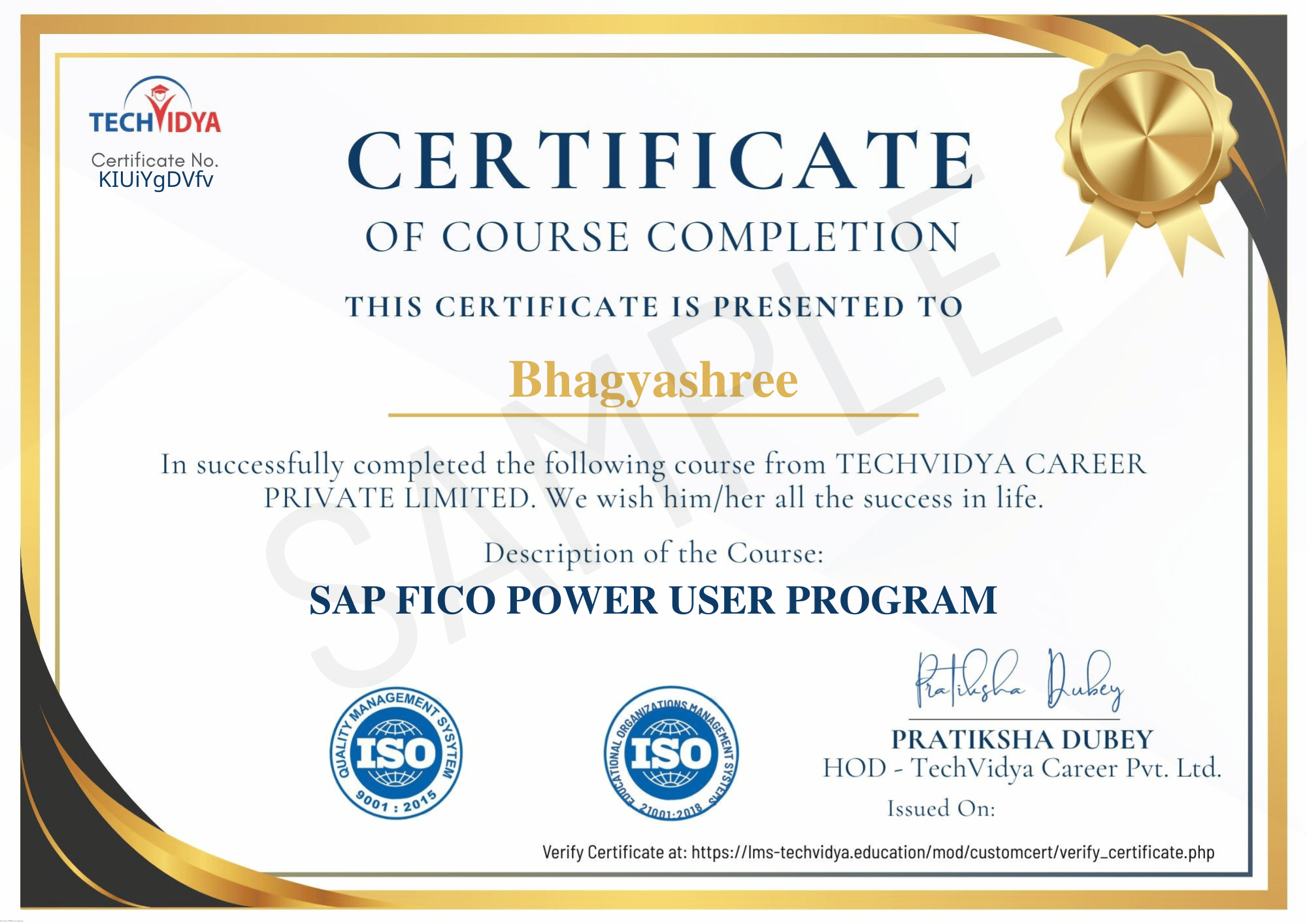 TechVidya – SAP S4HANA Power User Program